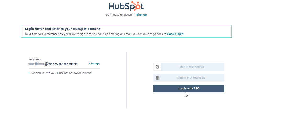 How To: Login to HubSpot Using SSO – Terrybear